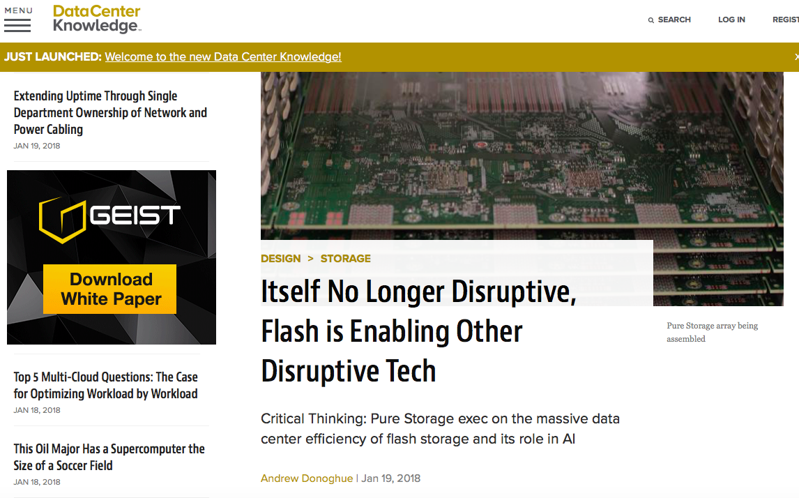 How Flash is Enabling Other Disruptive Tech – EARTHED-TECH